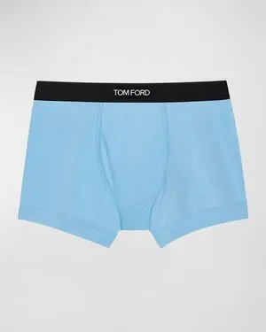 TOM FORD Logo-trim Boxer Briefs Aqua