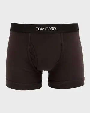 TOM FORD Logo-trim Boxer Briefs Ebony