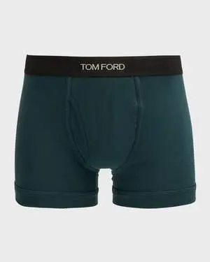 TOM FORD Logo-trim Boxer Briefs Everglade