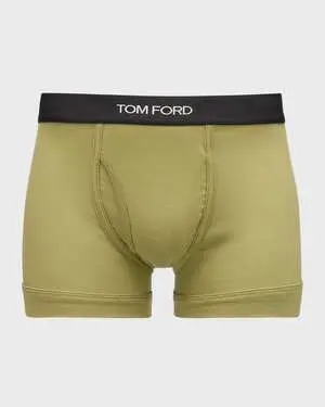 TOM FORD Logo-trim Boxer Briefs Matcha