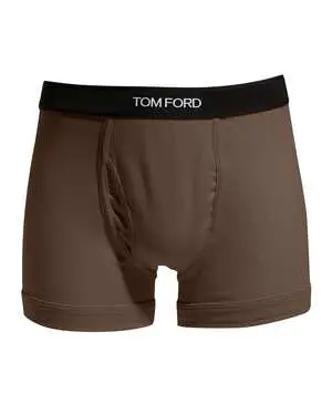 TOM FORD Logo-trim Boxer Briefs Ochre