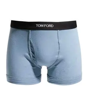 TOM FORD Logo-trim Boxer Briefs Steel Bl