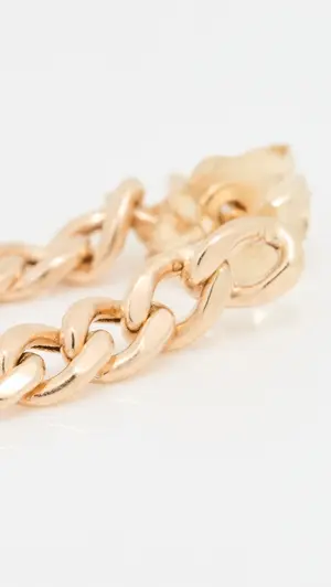 Zoe Chicco 14k Small Curb Chain Huggie Earrings