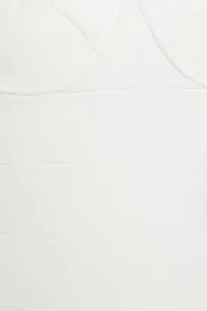 Herve Leger Bandage Dress With Underwired Cups - White