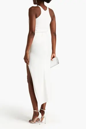 Herve Leger Splitfront Ribbedknit Midi Skirt