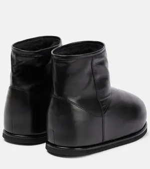 Amina Muaddi Heidi Leather Ankle Boots