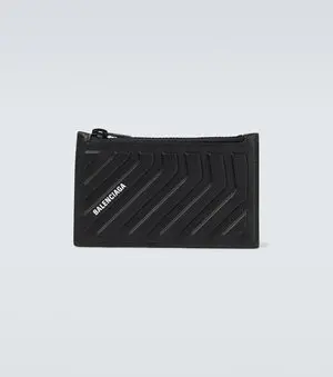Balenciaga Car Leather Card Holder - Black