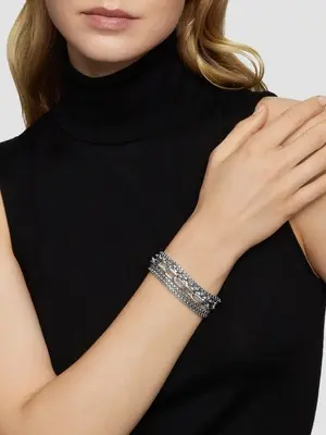 David Yurman Multi Row Chain Bracelet In Sterling 29mm - Silver