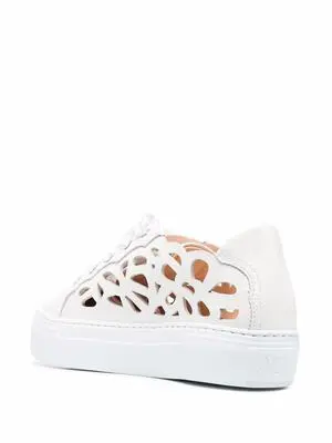 Agl Laser-cut Leather Sneakers