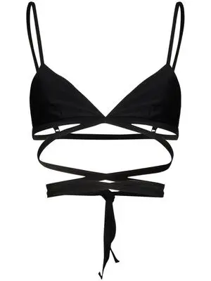 Matteau Wrap-tie Bikini Top - Black