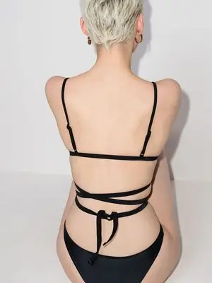Matteau Wrap-tie Bikini Top - Black