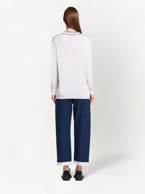 Prada V-neck Silk Cardigan