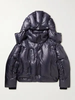 Moncler Dingyun Zhang Klolk Logo-appliquéd Quilted Hooded Down Jacket - Blue