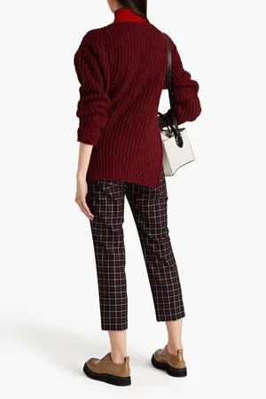 Marni Donegal Ribbed Woolblend Sweater - Claret