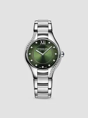 RAYMOND WEIL Noemia Stainless Steel & Diamond Bracelet Watch