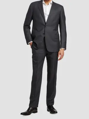 Giorgio Armani Wool & Silk Two-piece Suit - Solid Dark