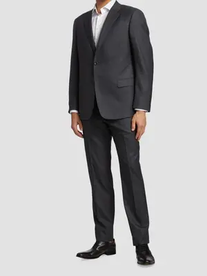 Giorgio Armani Wool & Silk Two-piece Suit - Solid Dark