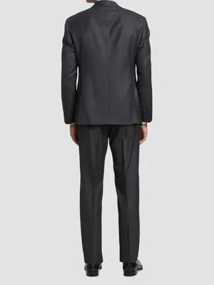 Giorgio Armani Wool & Silk Two-piece Suit - Solid Dark