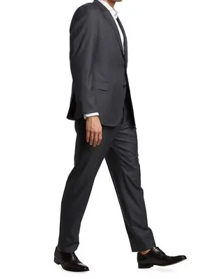 Giorgio Armani Wool & Silk Two-piece Suit - Solid Dark