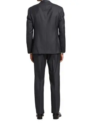Giorgio Armani Wool & Silk Two-piece Suit - Solid Dark