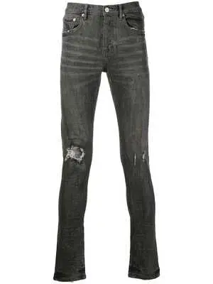 PURPLE BRAND P001 Ripped Skinny Jeans - Grey
