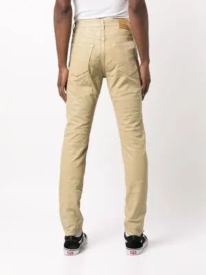 PURPLE BRAND P001 Leathered Skinny Jeans
