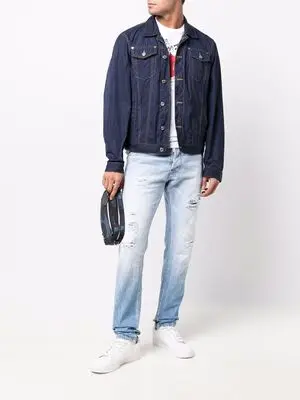 Dsquared2 Distressed Straight-leg Jeans
