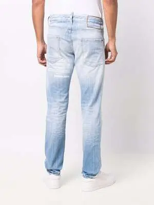 Dsquared2 Distressed Straight-leg Jeans