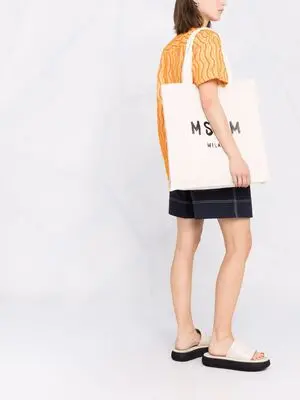 MSGM Logo-print Shopper Tote