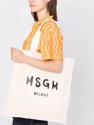 MSGM Logo-print Shopper Tote