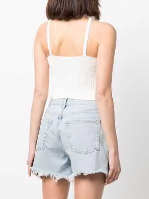 Sandro Ribbed Knit Cotton Top