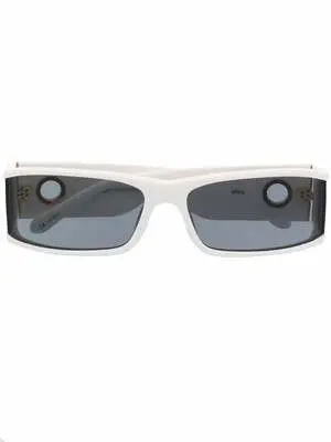 Linda Farrow Mya Rectangle-frame Sunglasses - White