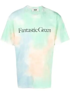 MSGM Fantastic Tie-dye T-shirt - Green