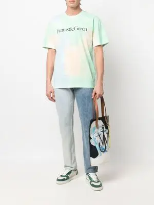 MSGM Fantastic Tie-dye T-shirt - Green