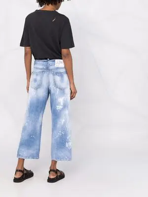 Dsquared2 Distressed Wide-leg Jeans