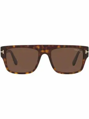 TOM FORD Tortoiseshell Square Frame Sunglasses - Green