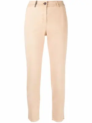 Peserico Straight-leg Cropped Trousers - Neutrals