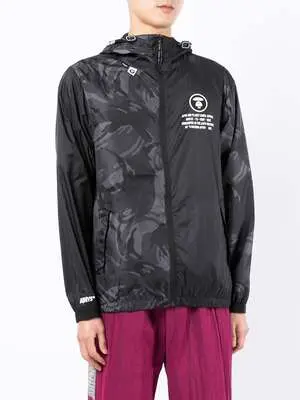 AAPE BY *A BATHING APE Camouflage-print Logo Windbreaker