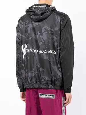 AAPE BY *A BATHING APE Camouflage-print Logo Windbreaker
