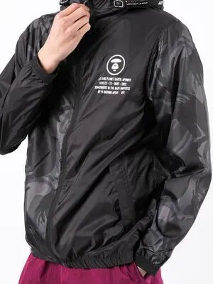 AAPE BY *A BATHING APE Camouflage-print Logo Windbreaker