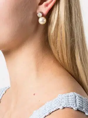 JENNIFER BEHR Ines Pearl Earrings - Silver