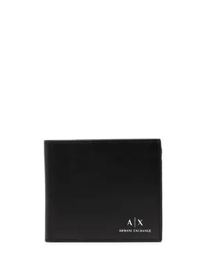 Armani Exchange Logo-print Bifold Wallet - Black