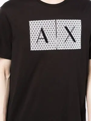 Armani Exchange Logo-print Cotton T-shirt - Black