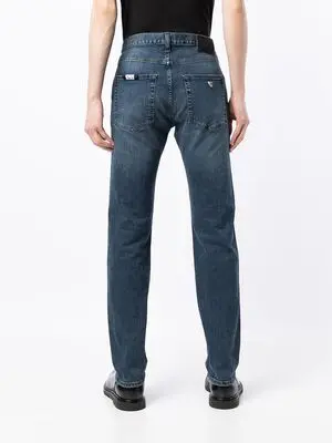 Emporio Armani Straight-leg Twill Jeans - Blue