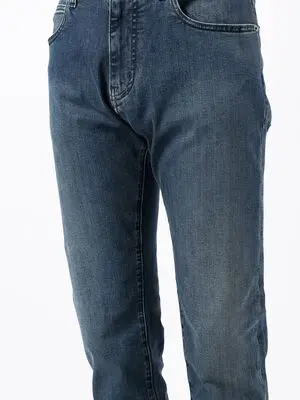 Emporio Armani Straight-leg Twill Jeans - Blue