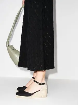 CastaÑer Carol 60mm Espadrille Wedges - Black