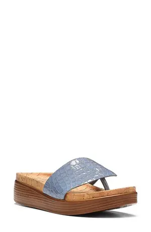 DONALD PLINER Fifi Platform Flip Flop Denim