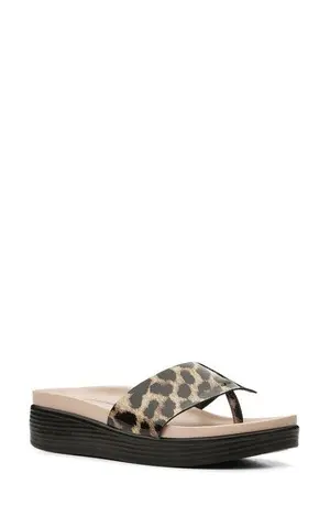 DONALD PLINER Fifi Platform Flip Flop Mushroom