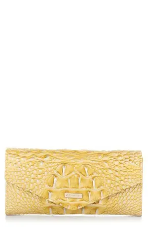 Brahmin Brahmin Veronica Melbourne Croc Embossed Leather Wallet Butter