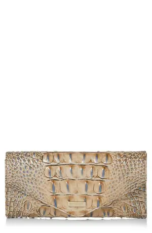 Brahmin Brahmin Veronica Melbourne Croc Embossed Leather Wallet Cliffside